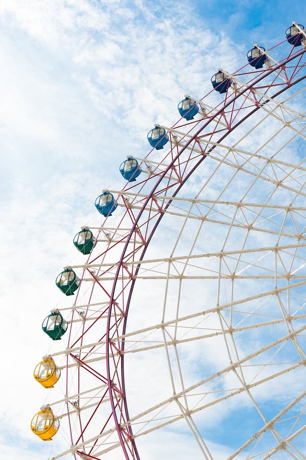 Observation Wheel in Japan Sunny Day Stock Image - Image of cabin ...