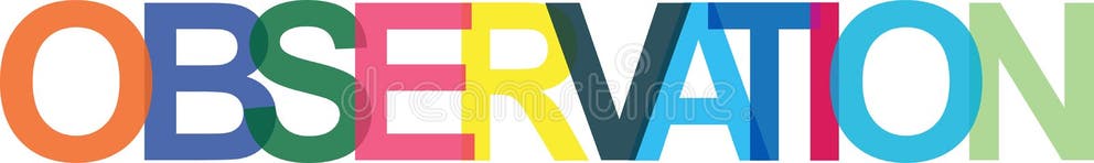 Observation word on white stock illustration. Illustration of ...