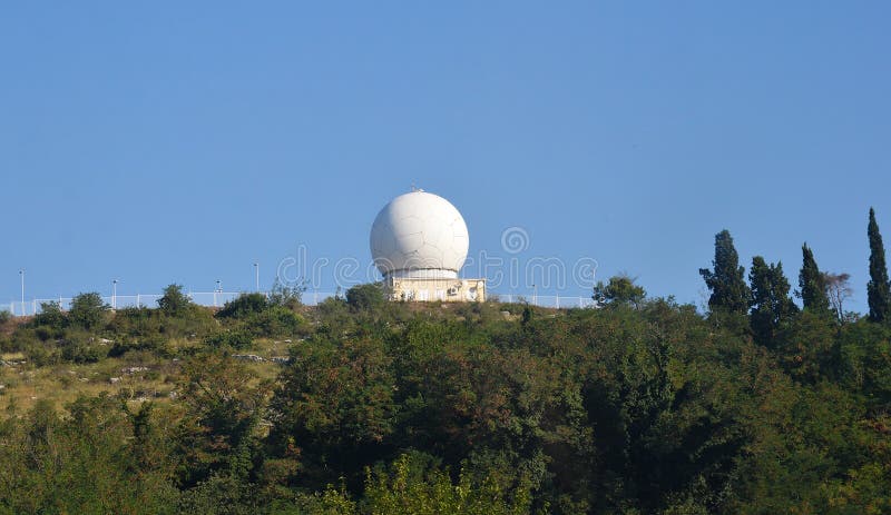 Observatory building stock image. Image of dome, tree - 187118601