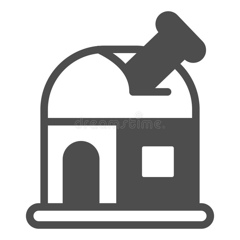 Observatory Building Solid Icon, Space Exploration Concept. Vector ...