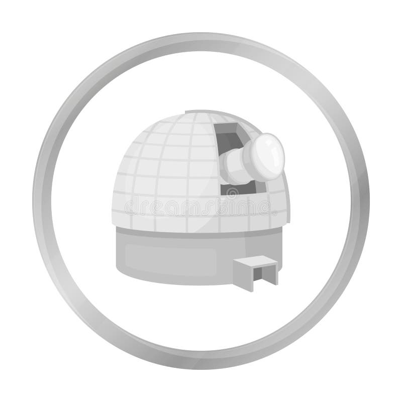 Observatory Icon in Black Style Isolated on White Background. Space ...