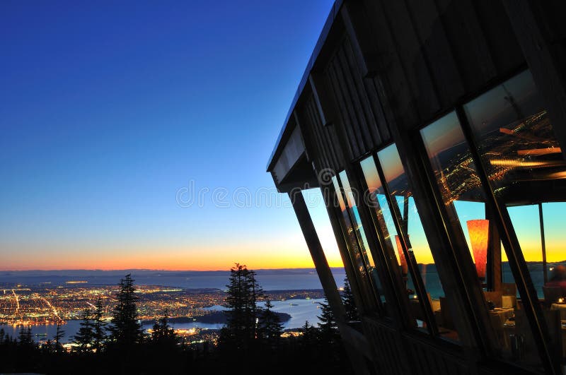 The Observatory Restaurant on Grouse Mountain Stock Image - Image of ...