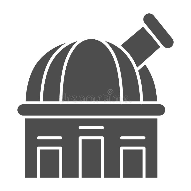 Observatory Solid Icon. Telescope Vector Illustration Isolated on White ...