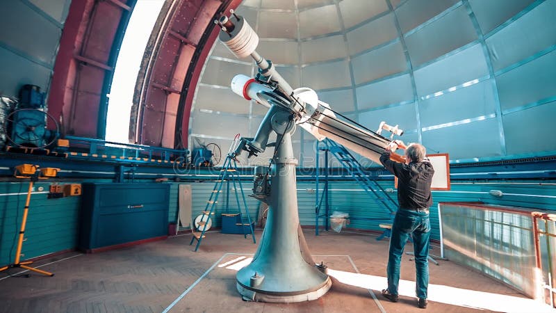 Astronomic Observatory Telescope Inside a Dome Stock Footage - Video of ...