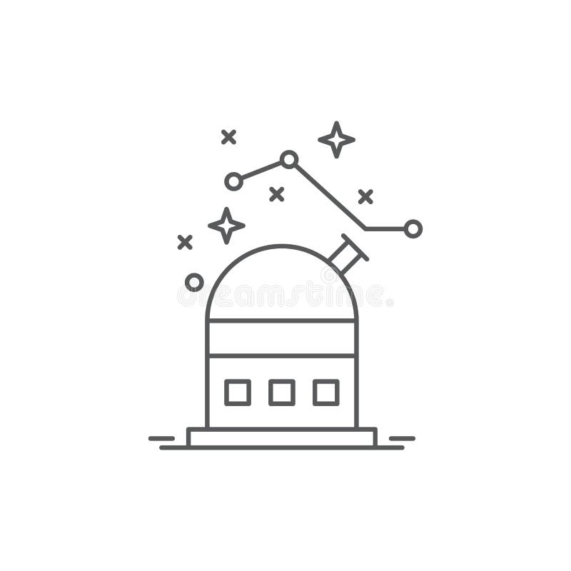 Observatory Telescope Vector Icon Symbol Isolated on White Background ...