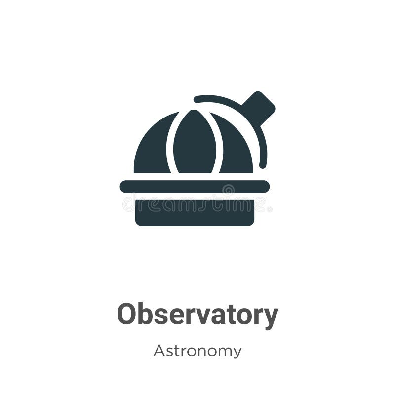 Observatory Vector Icon in 6 Different Modern Styles. Black, Two ...