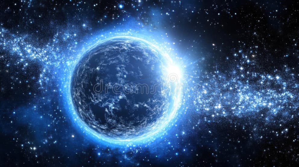 Observe Celestial Sphere Shining in Deep Space and Light Display Theme ...