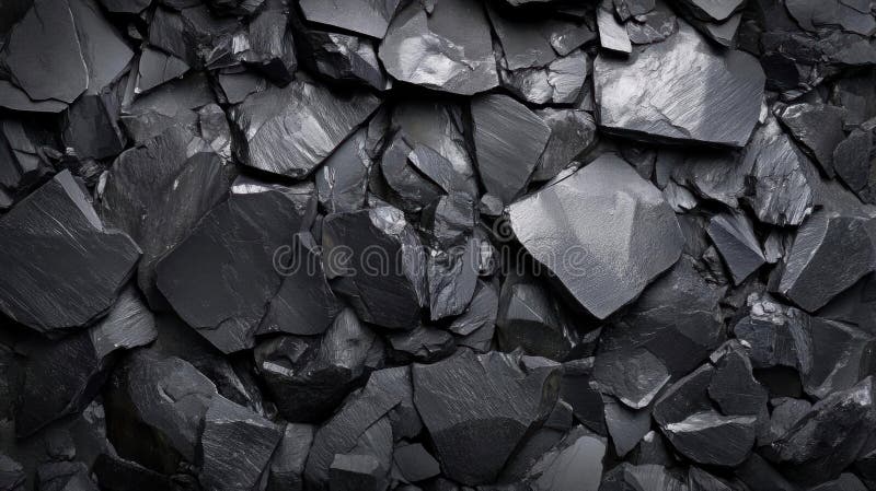 Observe Dark Rocks and Shards with a Glossy Appearance Stone Concept ...