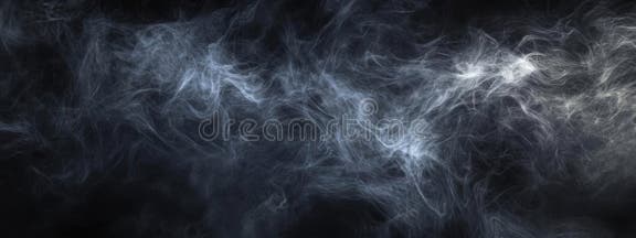 Observe Floating Smoke in Night and Feel Deepness Stock Illustration ...
