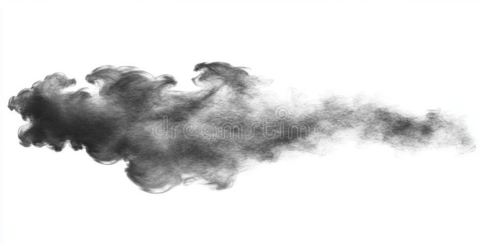 Observe Flowing Abstract Smoke, and Capture a Dynamic Mist Effect Against White Stock ...
