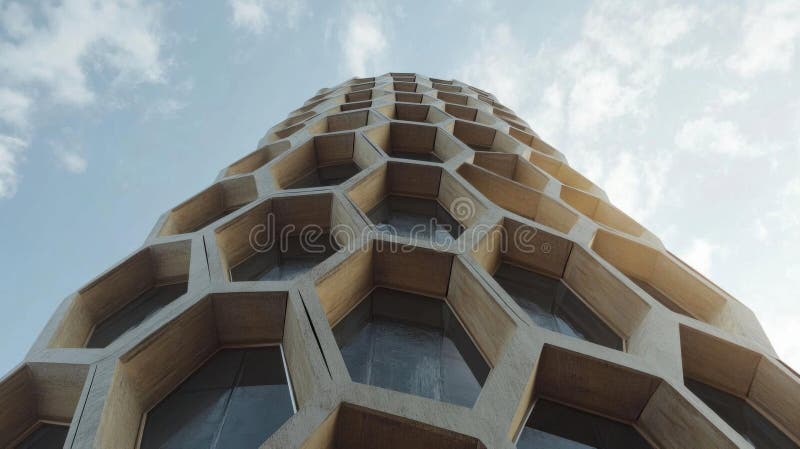 Observe this Honeycomb-patterned Building Reaching Towards a Bright Sky ...