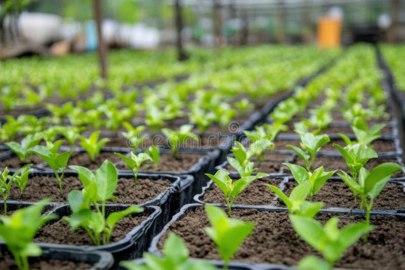 Observe Plants in Greenhouse Growing and Nurturing Sprout Cultivation ...