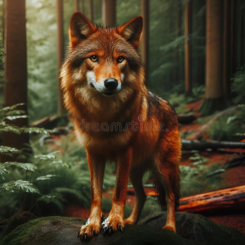 Red Wolf Roams Stock Illustrations – 13 Red Wolf Roams Stock ...