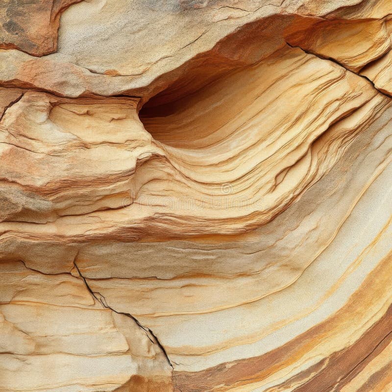Observe Swirling Sandstone Layers, a Geological Marvel Stock ...