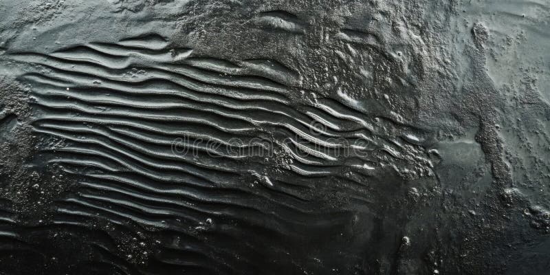 Observe Waves on Muddy Surface To Reveal Textural Pattern, Serene ...