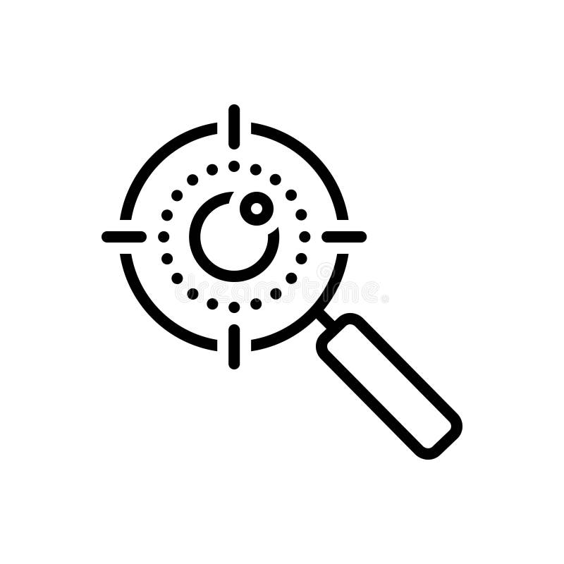 Black Line Icon for Observer, Spyglass and Discovery Stock Vector ...