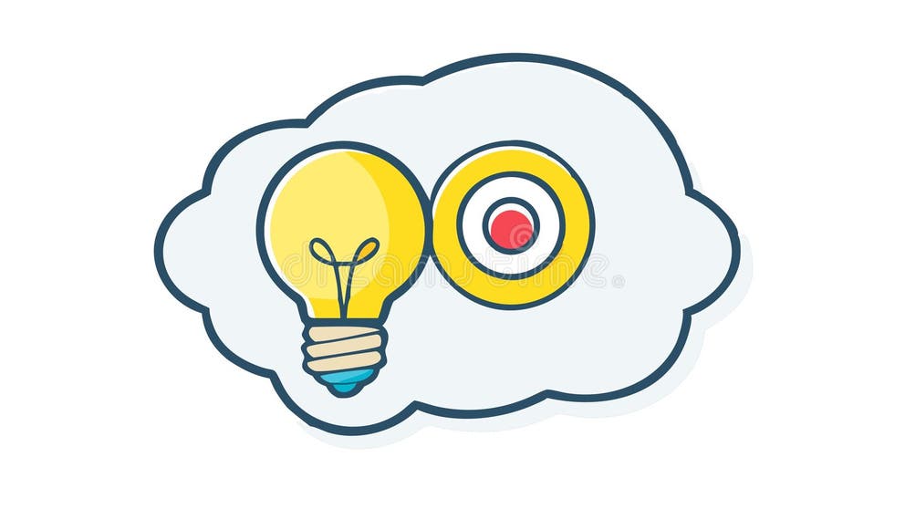 Observing Idea Insight Icon, Visual Thinking Perception, Vector Design ...
