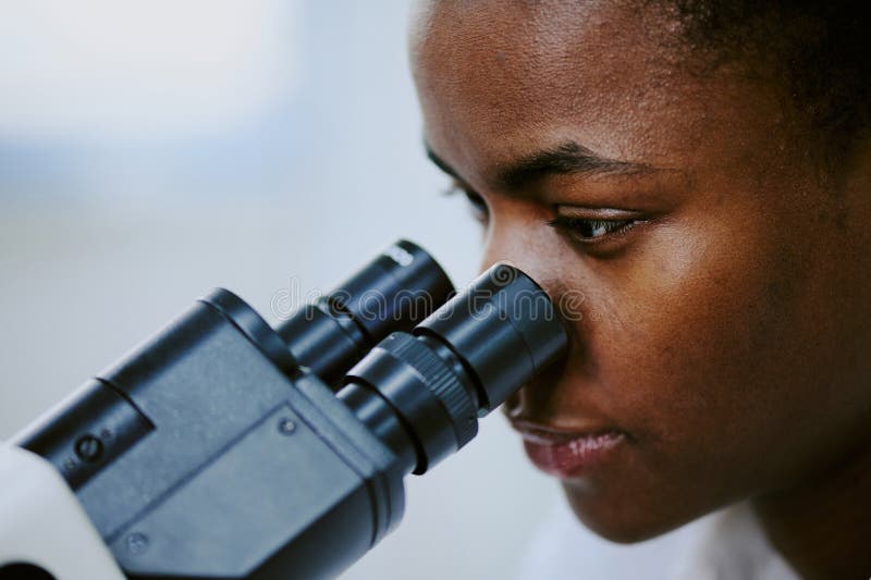 Observing Microorganisms Using Advanced Microscope Stock Image - Image ...