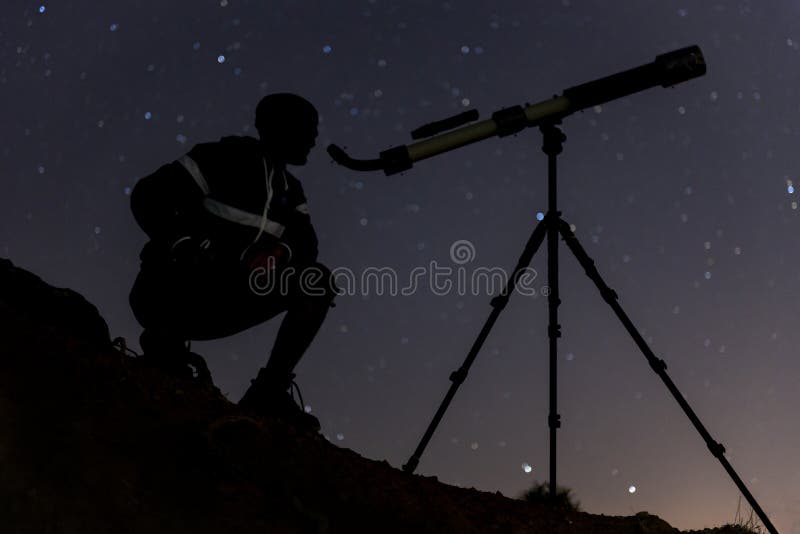 Sky Observation and Review Telescope Background Stock Photo - Image of ...