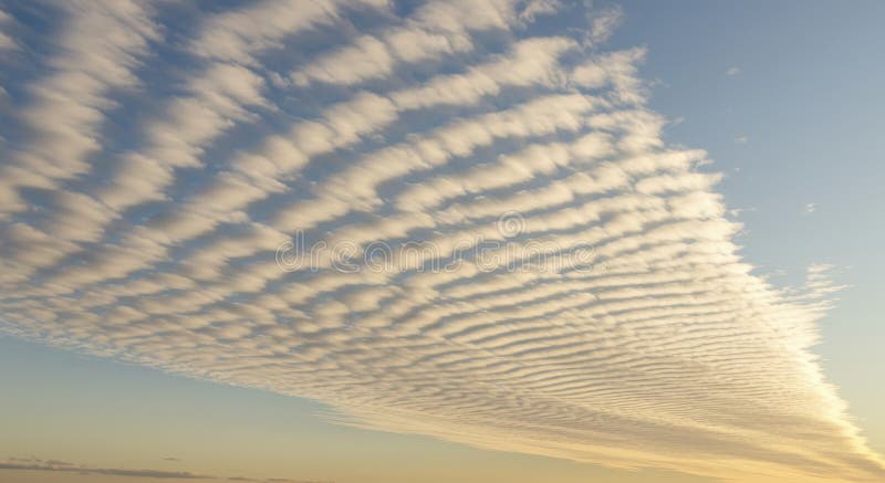 Observing Strange Wave Clouds Formation on Evening Sky for Meteorology Concept Stock ...