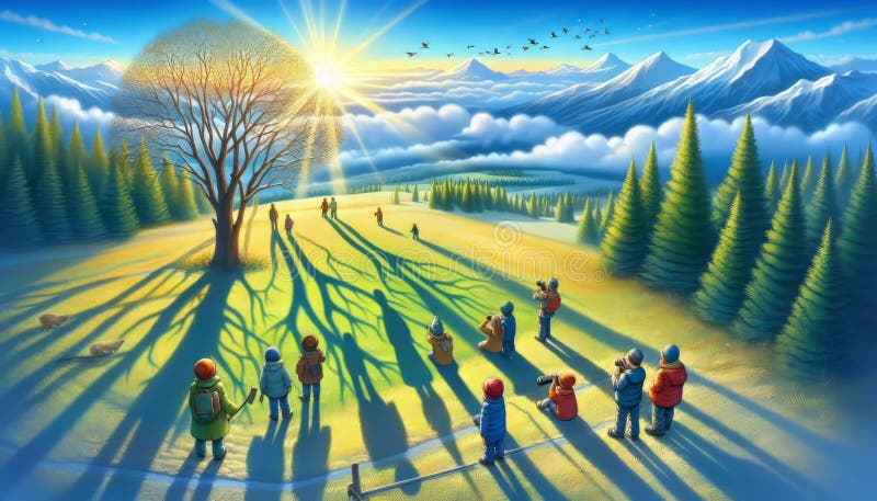 Observing Tree Shadows â€ Watching Shadows Stretch and Shrink Stock ...