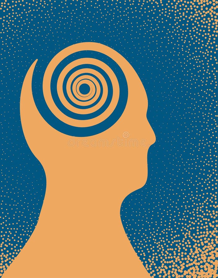 Obsession and Recurring Thinking Stock Vector - Illustration of ...