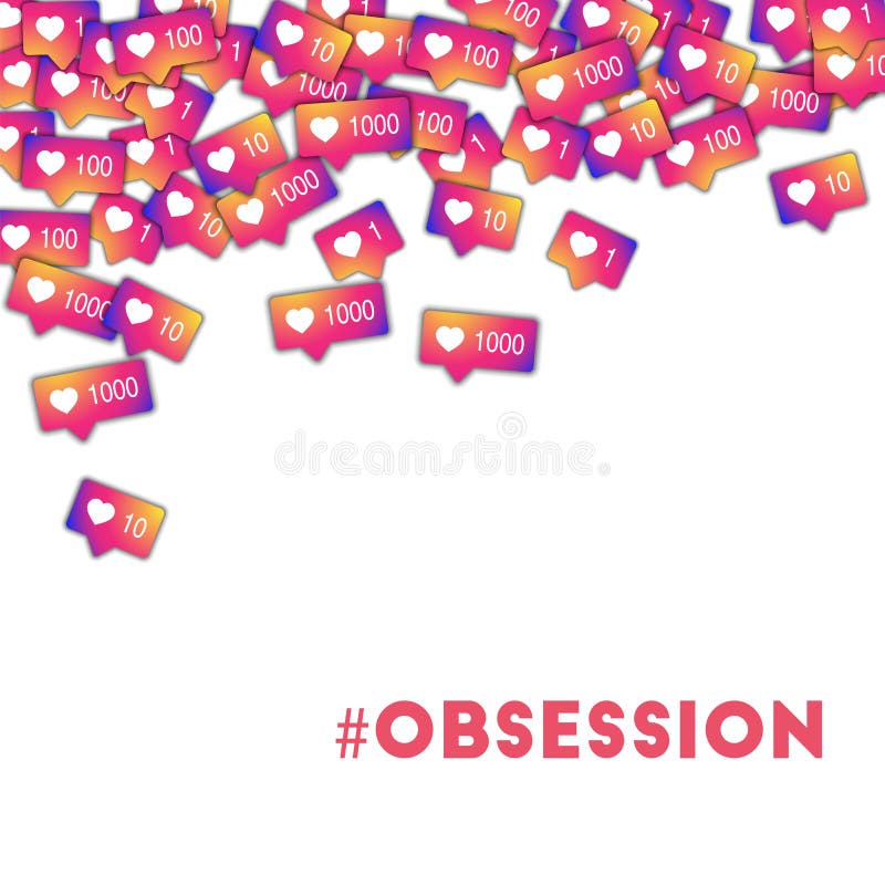 Obsession. stock vector. Illustration of abstract, application - 91987489