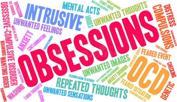 Obsessions Word Cloud stock vector. Illustration of depressive - 158979575