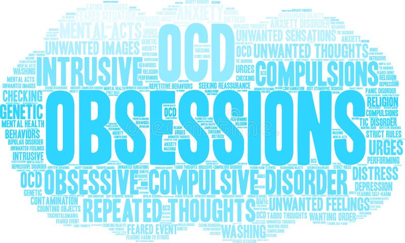 Obsessions Word Cloud stock vector. Illustration of objects - 158979502