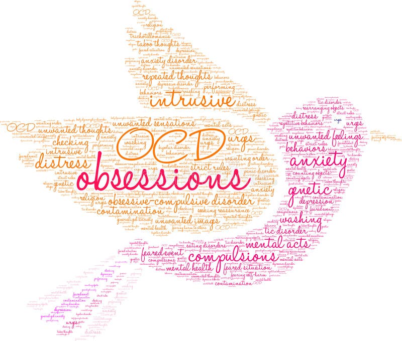 Obsessions Word Cloud stock vector. Illustration of compulsive - 158979545