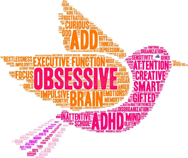 Obsessive Word Cloud stock vector. Illustration of function - 103135383
