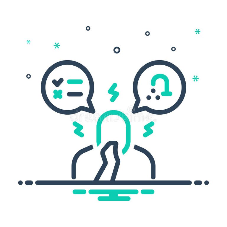 Mix Icon for Obsessive Compulsive Disorder, Obsessive and Phobia Stock ...