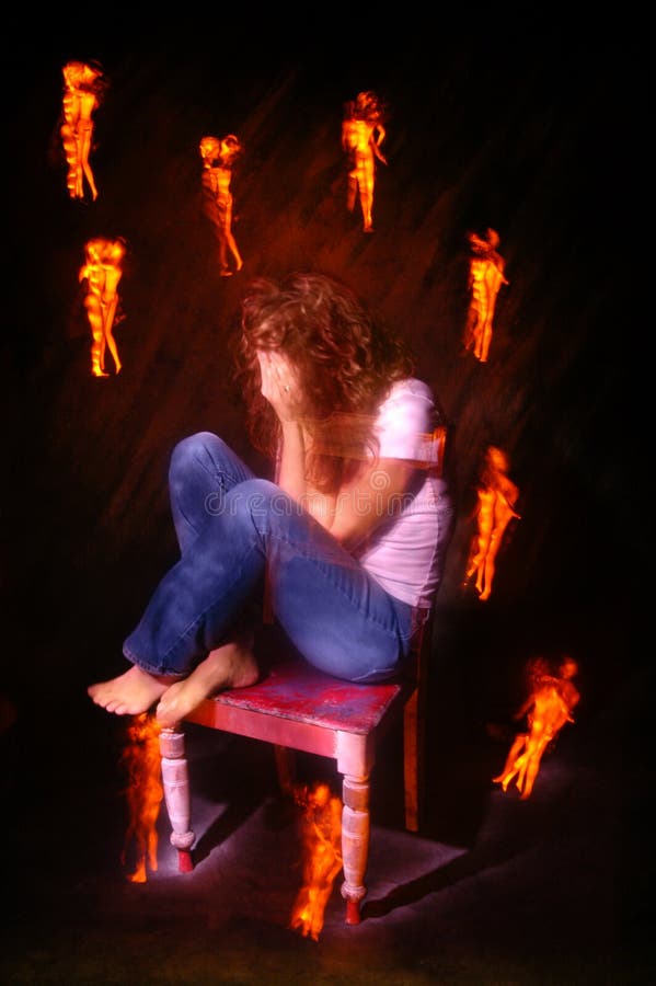 Obsessive Thoughts stock photo. Image of nightmare, crying - 386430