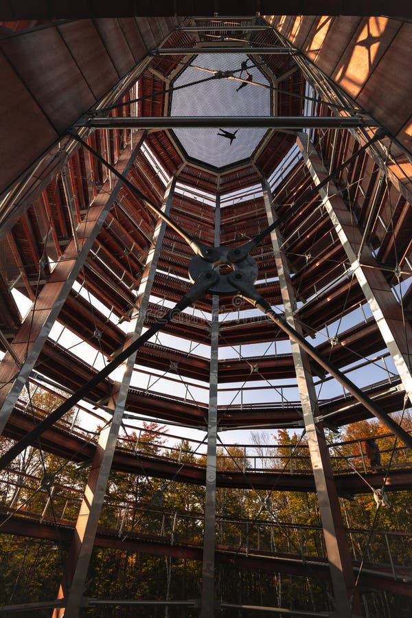 Obsevation Tower in Mountains Autumn Quebec Stock Image - Image of ...