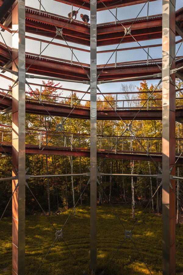 Obsevation Tower in Mountains Autumn Quebec Stock Photo - Image of ...