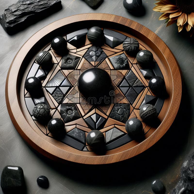 Obsidian Crystal Grid Sacred Grids Stock Illustrations – 1 Obsidian ...