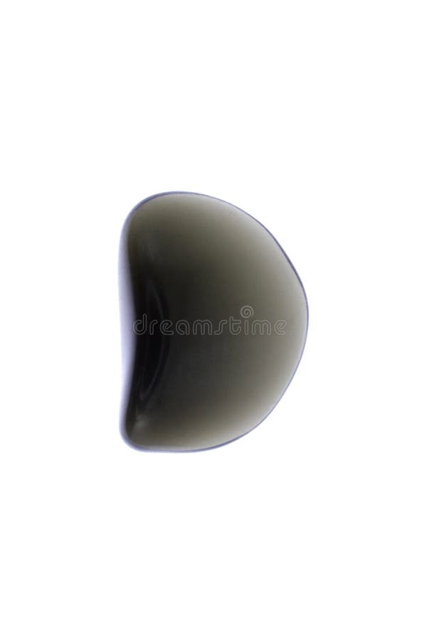 Obsidian Stone Texture on White Light Isolated Background. Macro ...
