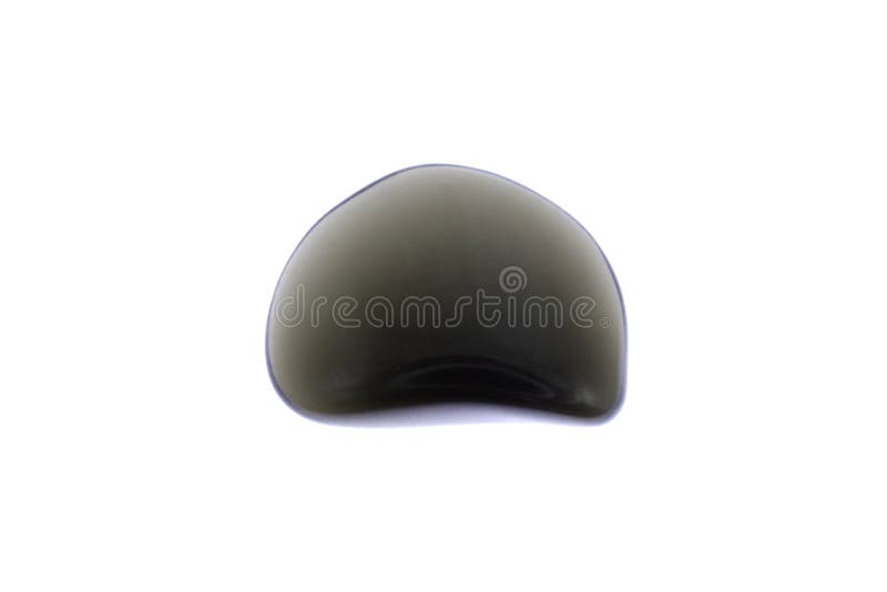 Obsidian Stone Texture on White Light Isolated Background. Macro ...