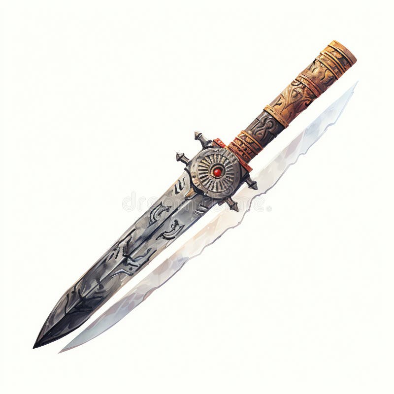 Obsidian Knife Blade a Valuable Tool and Ceremonial Item Illustration ...