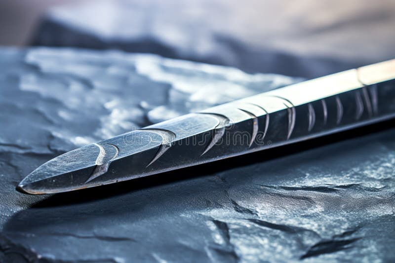 Obsidian Knife Blade a Valuable Tool and Ceremonial Item Illustration ...