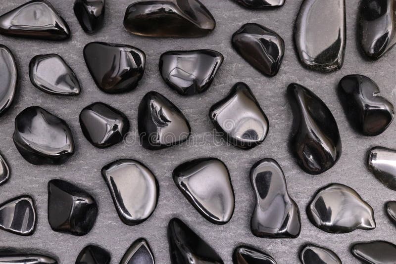 Obsidian Rare Stones Texture on Black Stone Background Stock Image ...