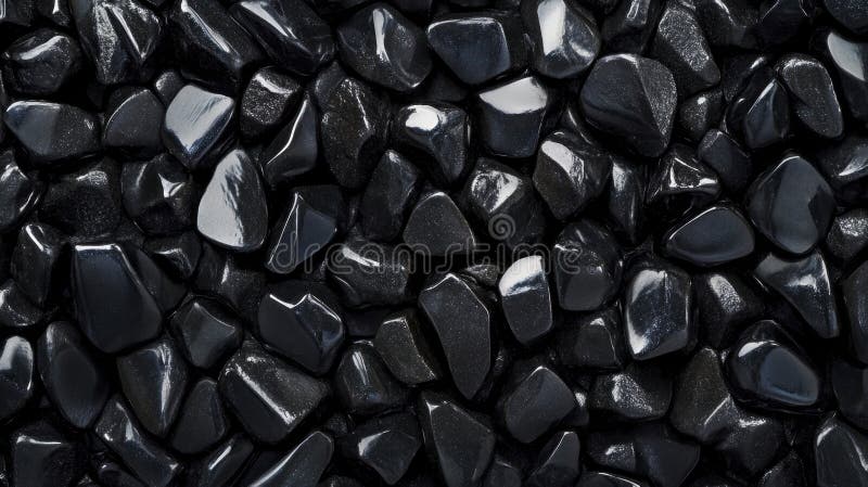 Obsidian Texture Close-up Dark Stones Glossy Surface Stock Illustration ...