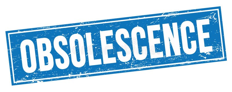 OBSOLESCENCE Text Written on Blue Grungy Round Stamp Stock Illustration ...