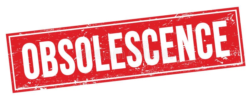 OBSOLESCENCE Text on Red Grungy Rectangle Stamp Stock Illustration ...