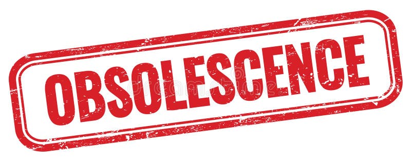 OBSOLESCENCE Text on Red Grungy Vintage Stamp Stock Illustration ...