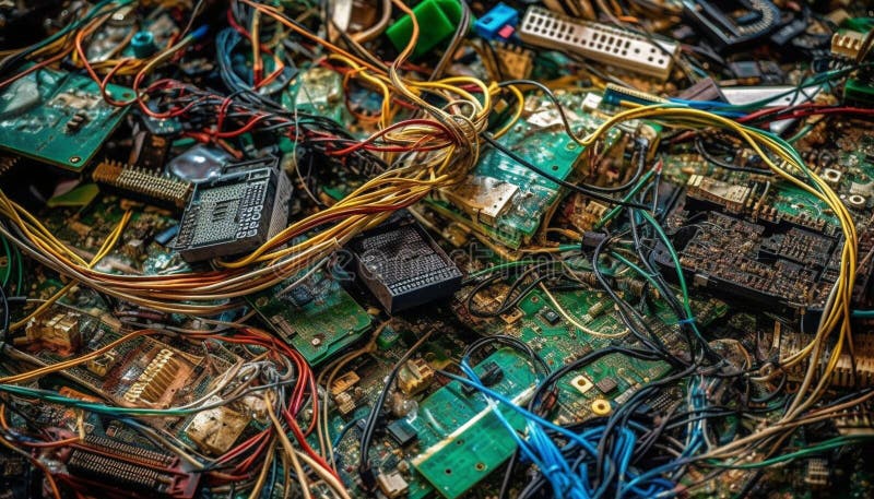 Obsolete Computer Equipment Heap Creates Chaotic Mess Indoors for ...