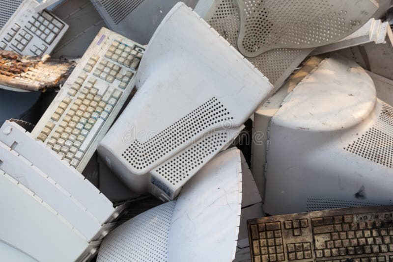 Obsolete Computers on the Landfill Stock Image - Image of junk ...