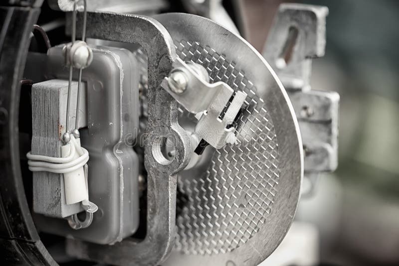 Electric Energy Meter Old Electromechanical Type Stock Photo - Image of ...