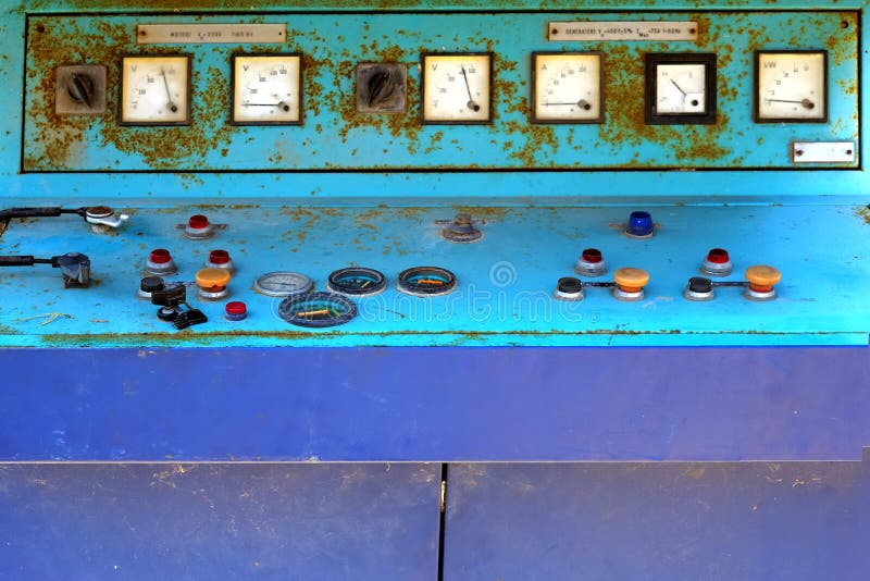 Obsolete Electronic Control Panel of Generator Set Stock Photo - Image ...