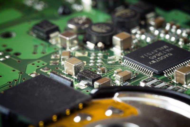 Obsolete Green Computer Board, Technology Detail Editorial Photography ...